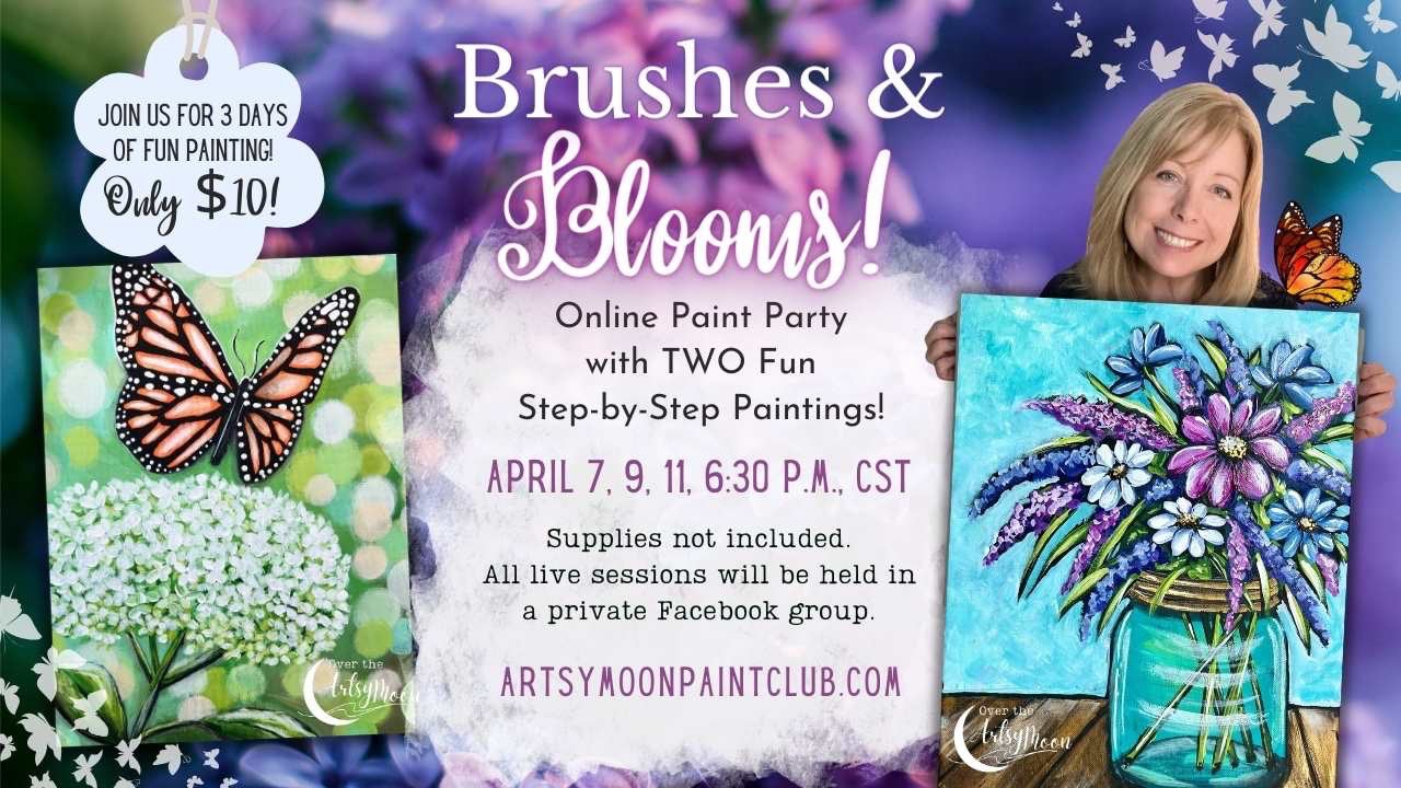 Brushes & Blooms Online Paint Party