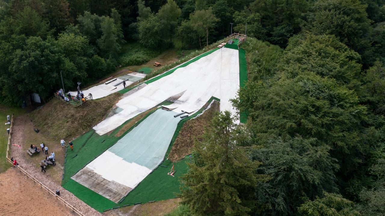 Dry slope skiing is amazing