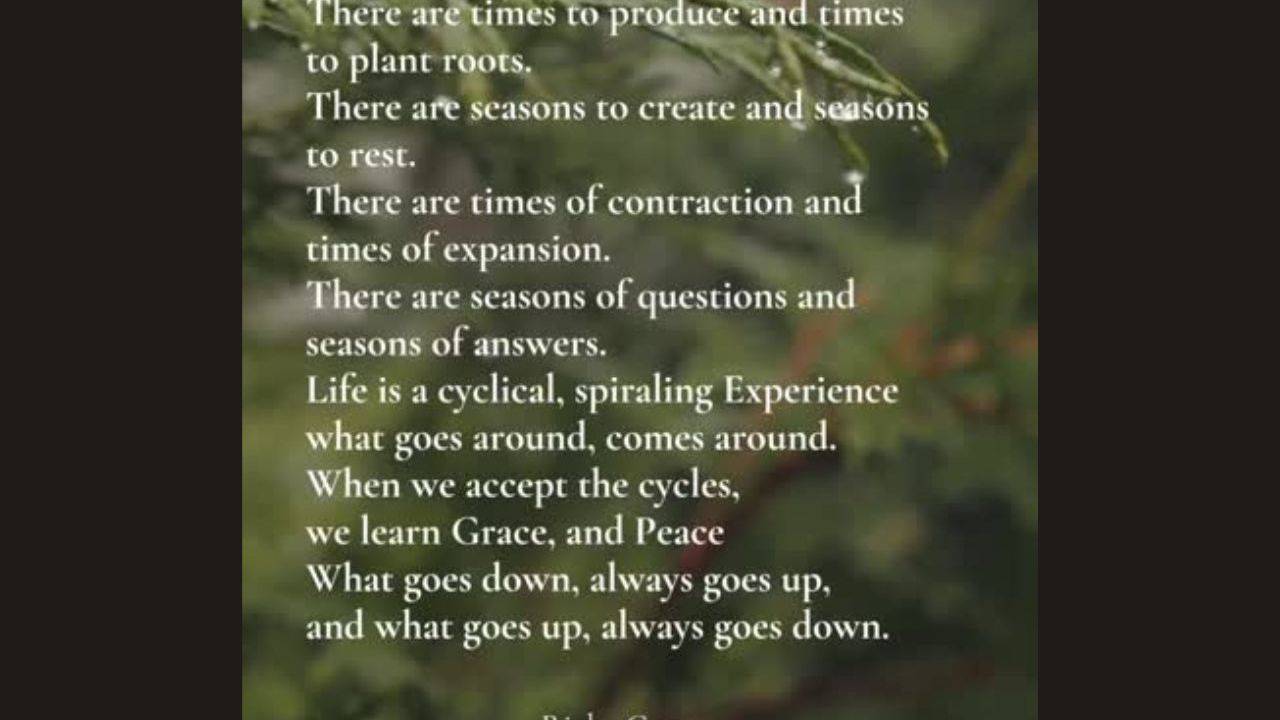 There are times to produce and times to plant roots: