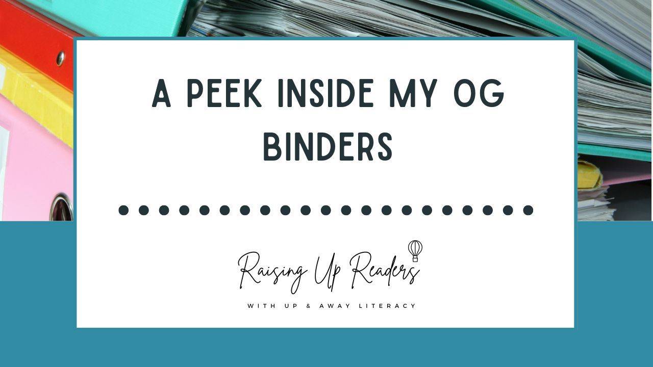 Take a Peek Inside My Orton Gillingham Binders