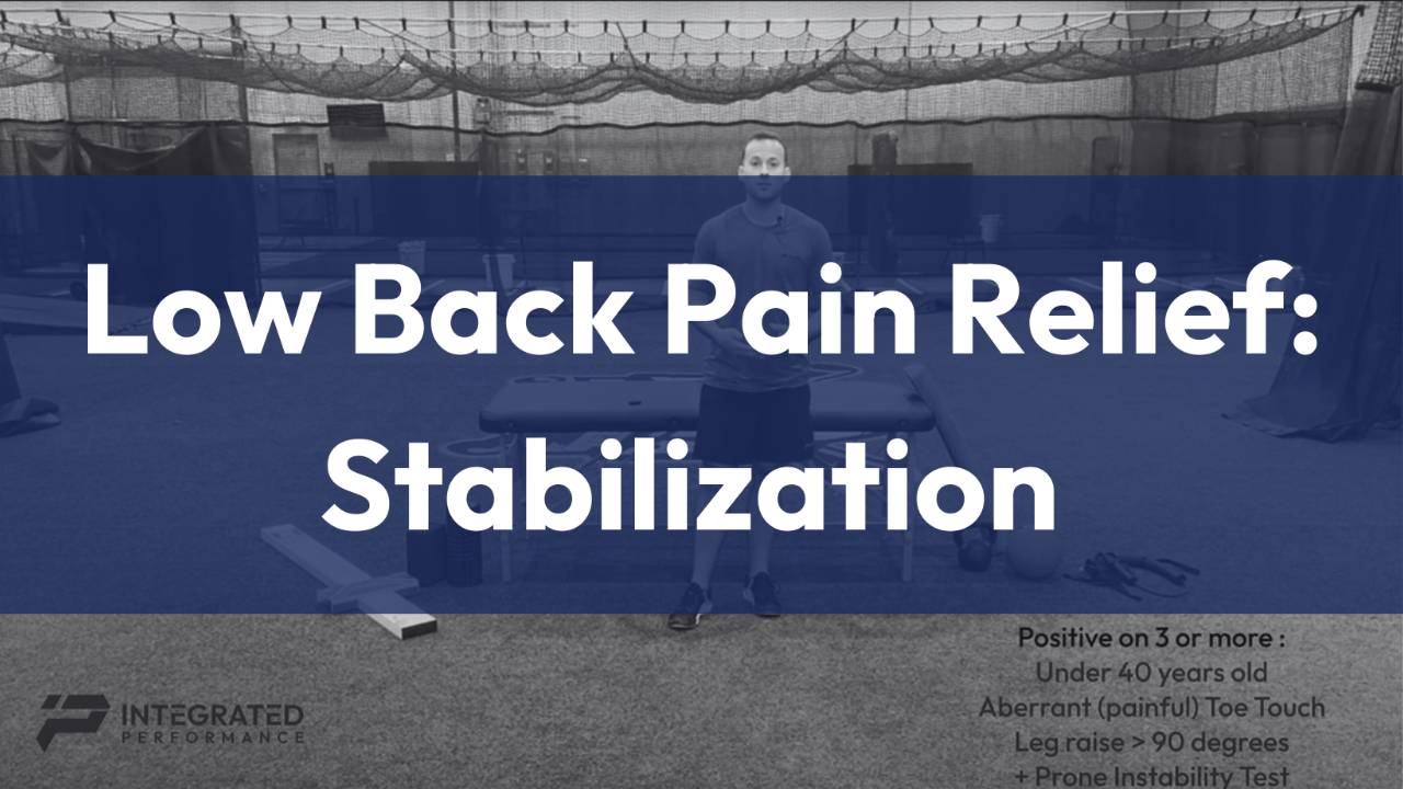 Low Back Pain: Stabilization Correction