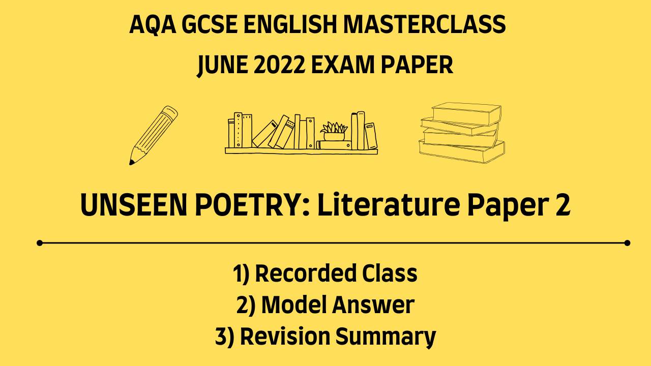 AQA Unseen Poetry Class