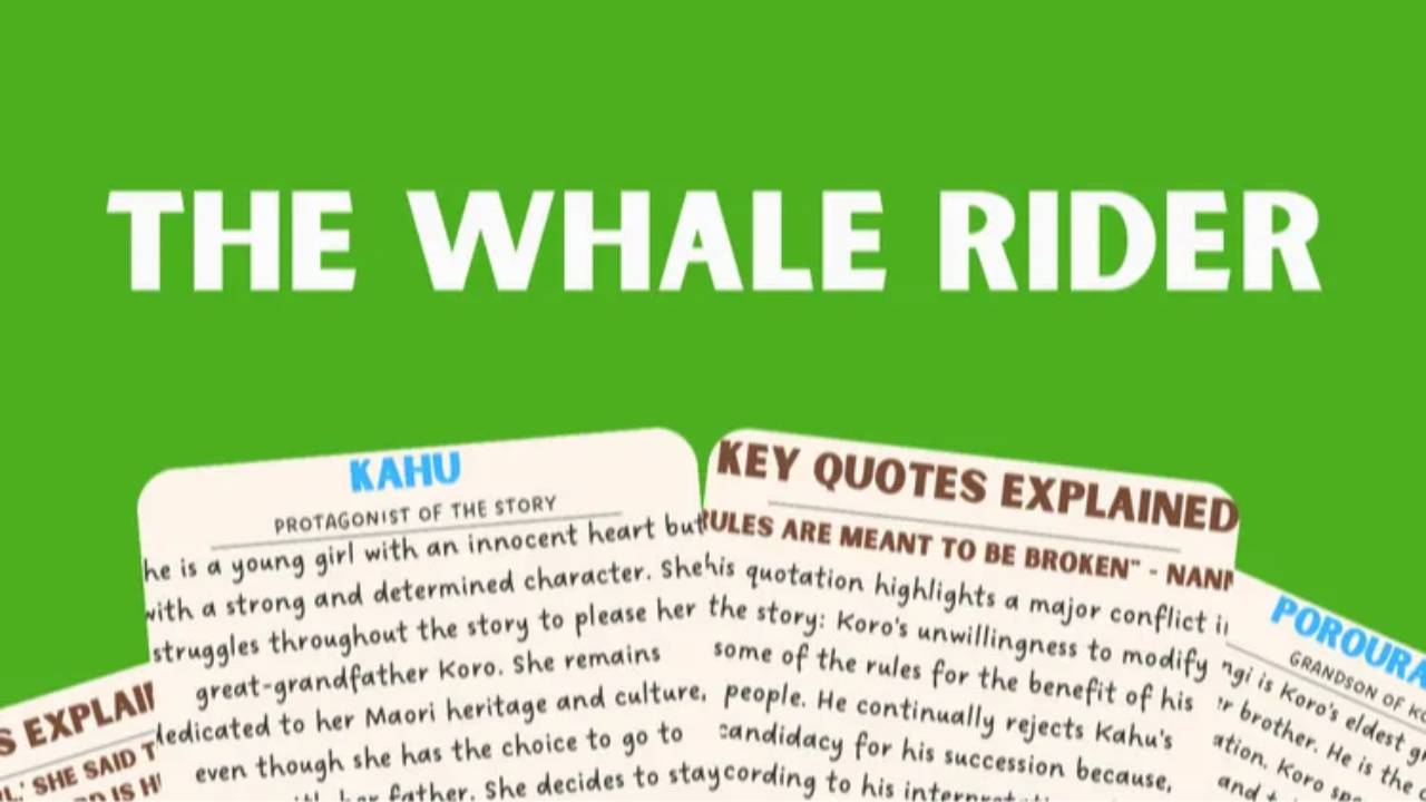 The Whale Rider GCSE Mindmap & Flashcards