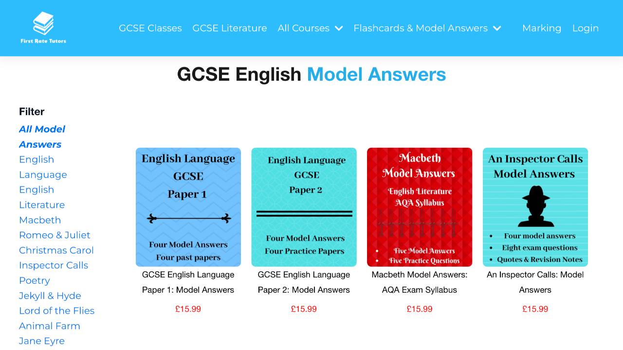 GCSE English Model Answers