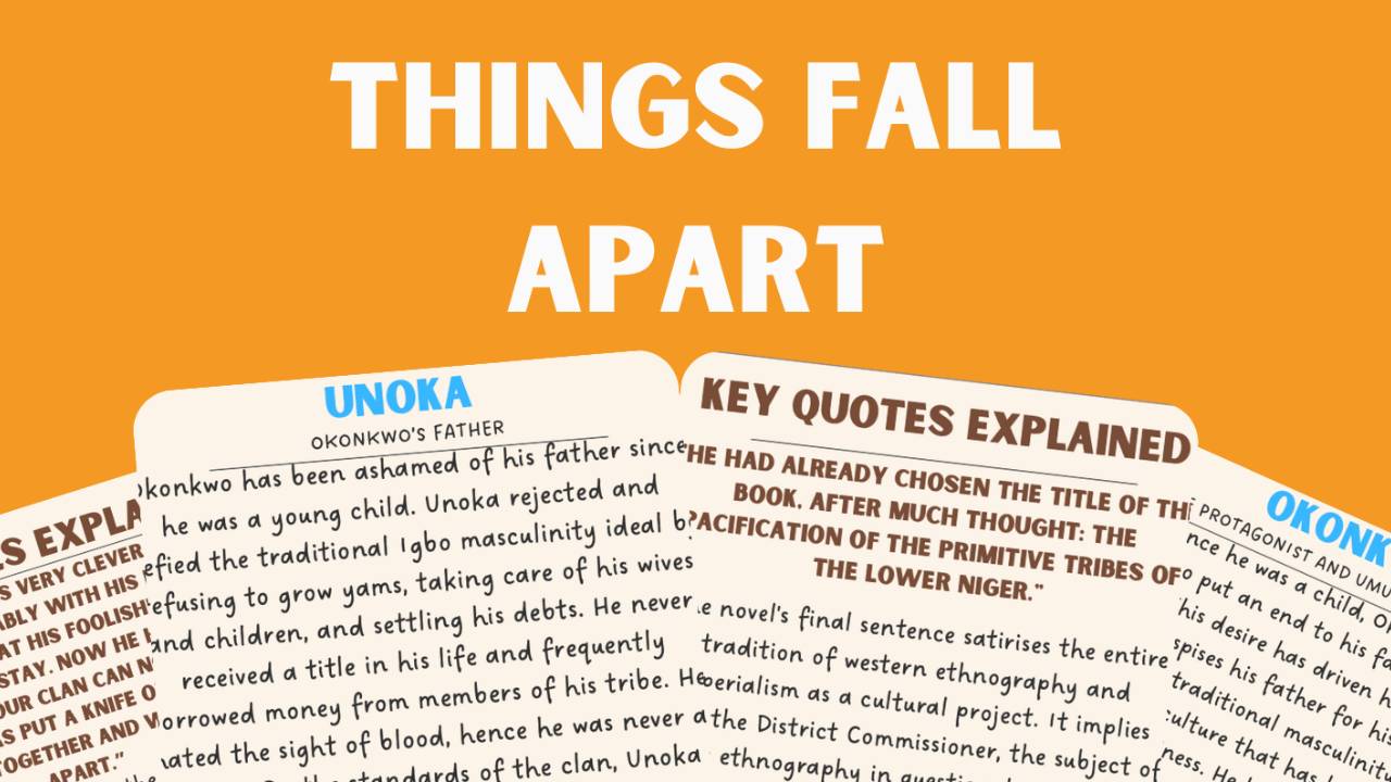Things Fall Apart GCSE Mindmap & Flashcards
