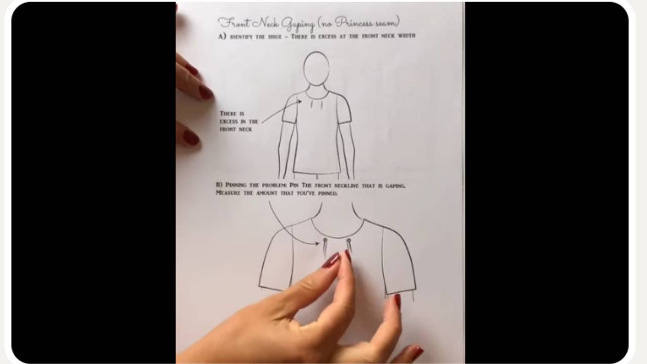 Fixing Front Neck Gaping Without Princess Seams Neckline Fitting Guide