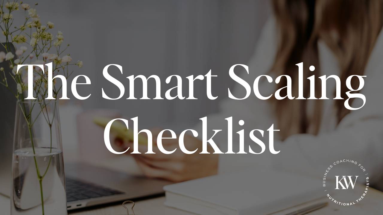 The Smart Scaling Checklist for Practitioners