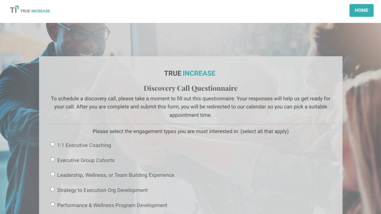 True Increase: Organizational Transformation Questionnaire