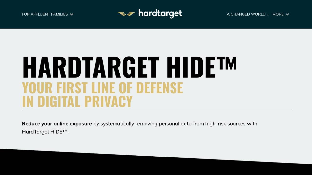 HardTarget HIDE™ | PII and data removal for High Net Worth Individuals