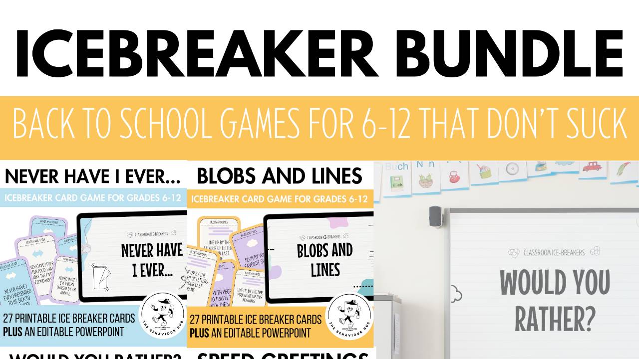 Back to School Icebreaker Bundle: 4 Card Games for First Day + Beyond