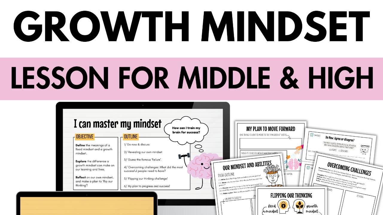 Growth Mindset SEL Lesson | Activities & Presentation