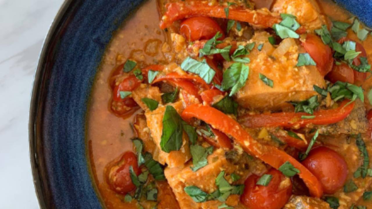 Receta de Dorado en salsa de coco al curry