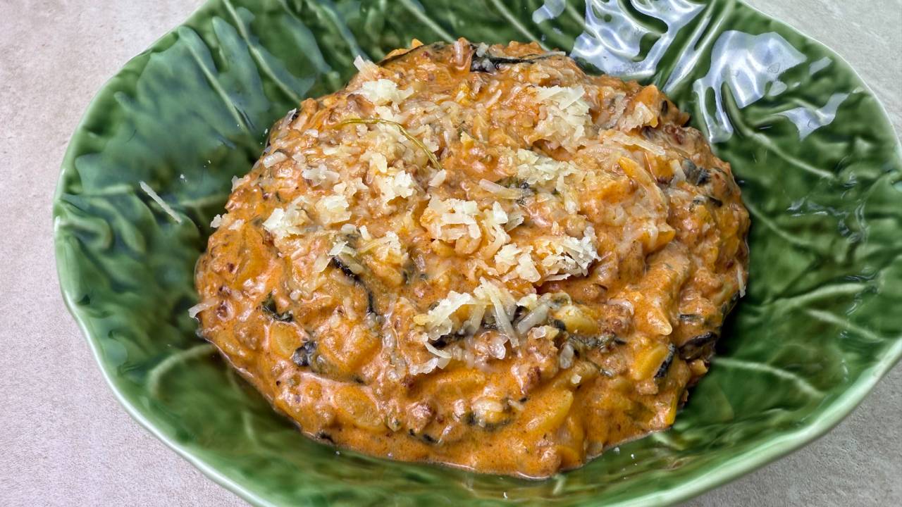 Receta de Orzo Cremoso con Res