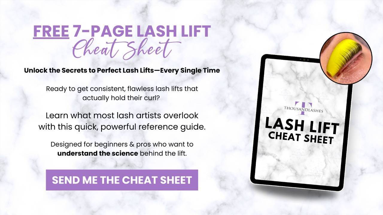 Free 7-Page Lash Lift Cheat Sheet