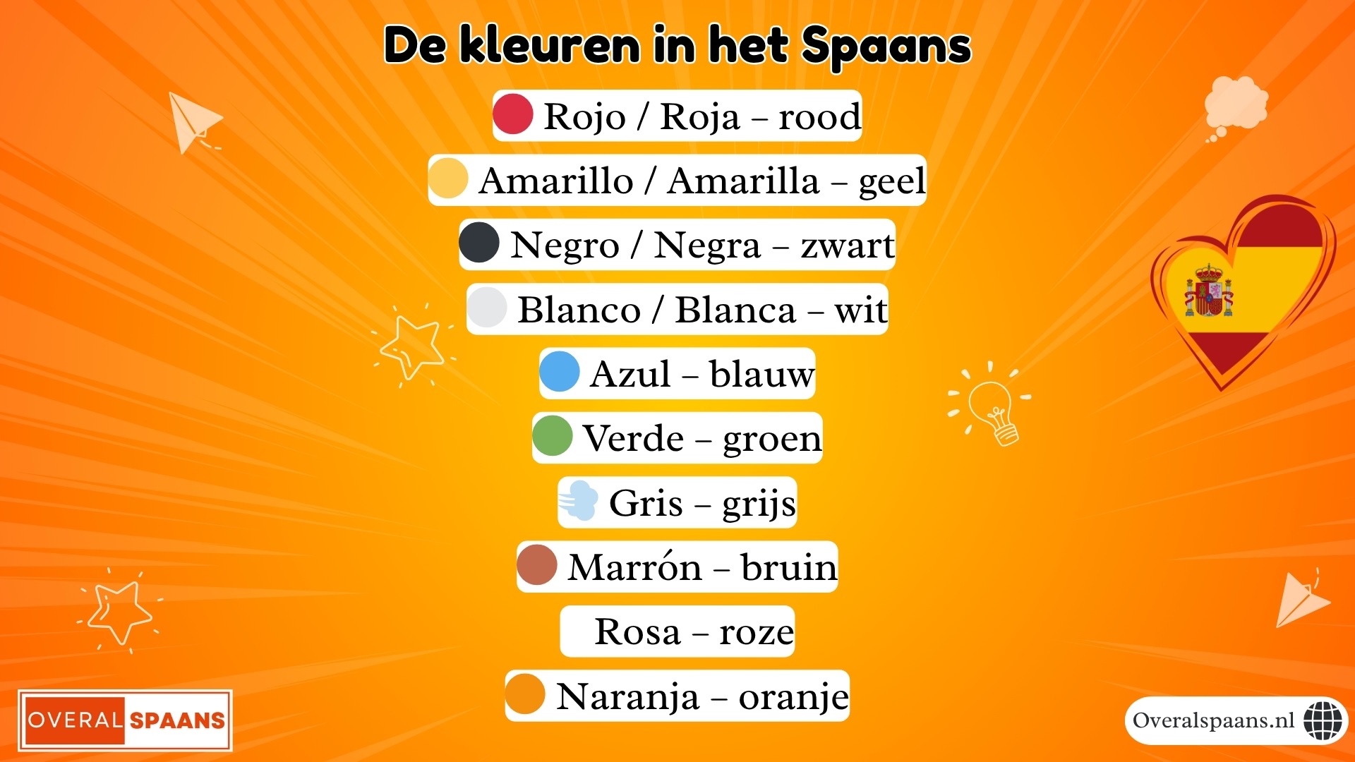 De kleuren in het Spaans 🎨 | met voorbeeldzinnen