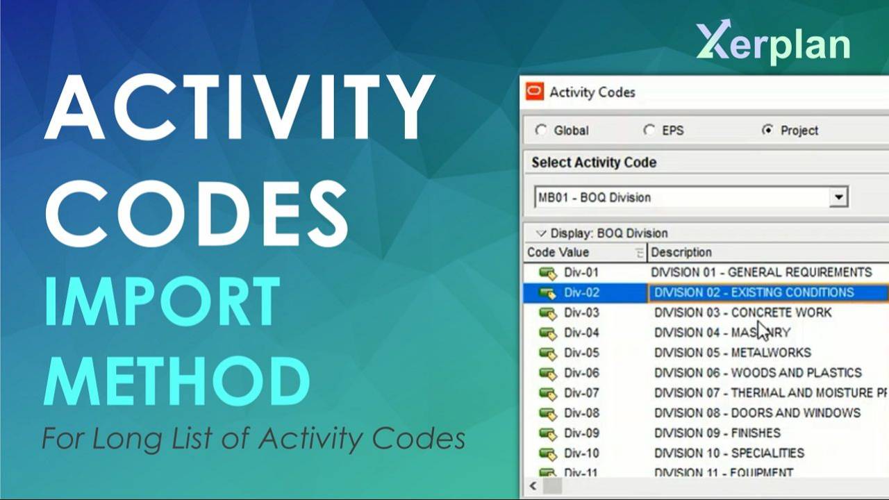 Mastering Activity Codes in Primavera P6: A Step-by-Step Guide