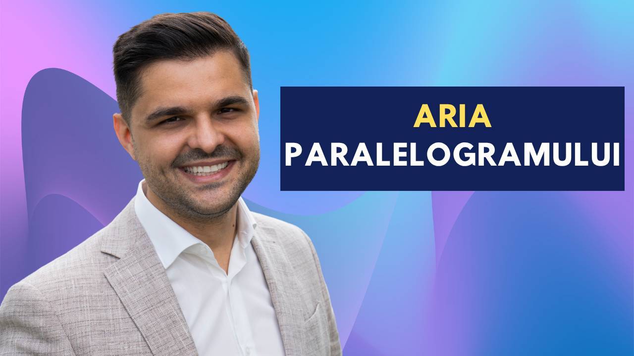 Aria paralelogramului, Proprietatea medianei, clasa a VII-a