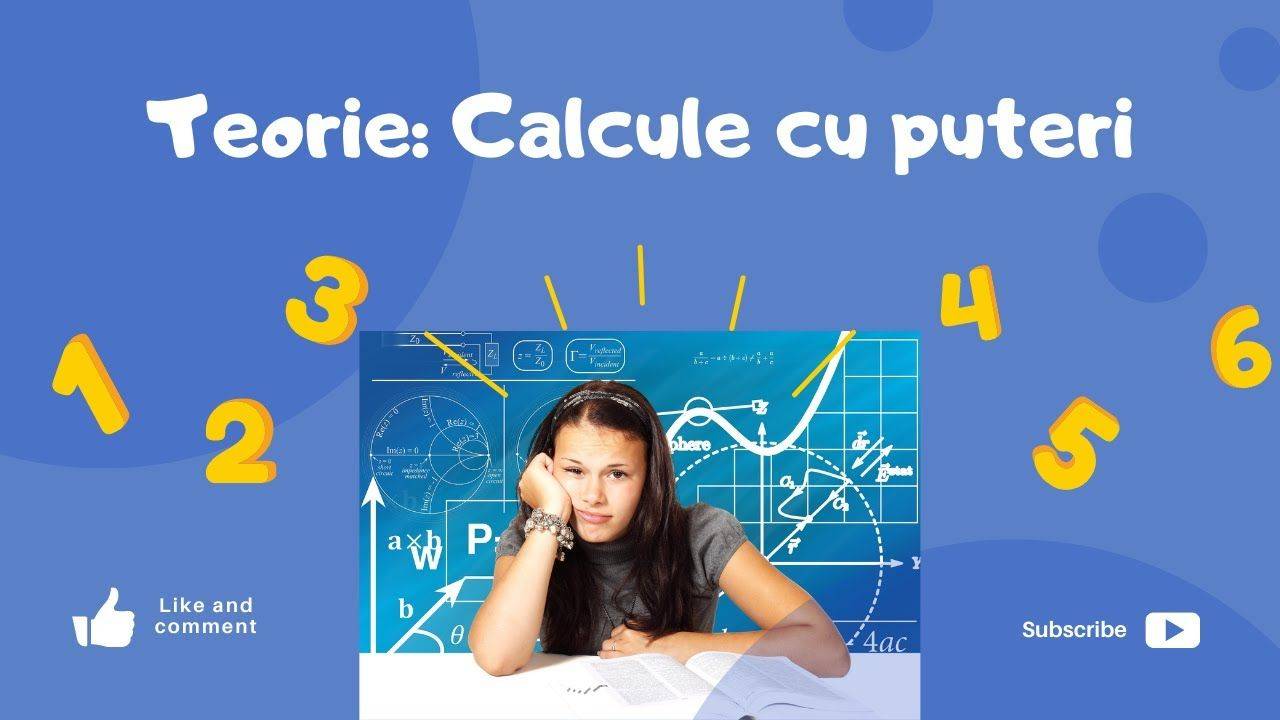 Teorie: Reguli de calcul cu puteri, clasa a V-a
