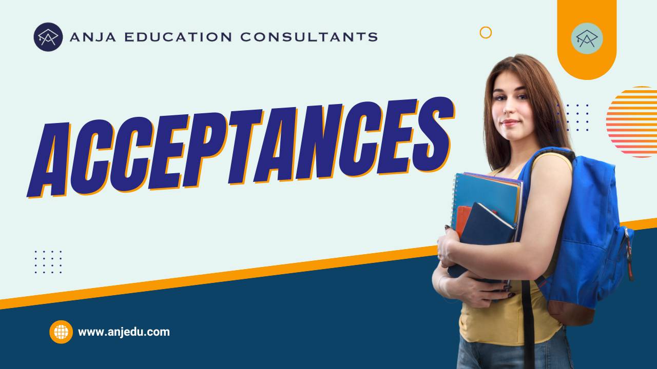 Acceptances | Anja Education Consultants