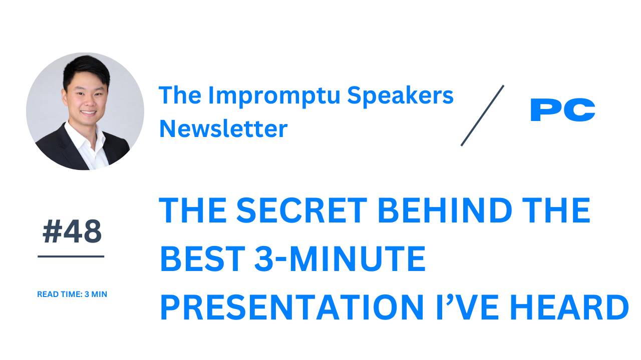How to Nail Any 3-Minute Presentation