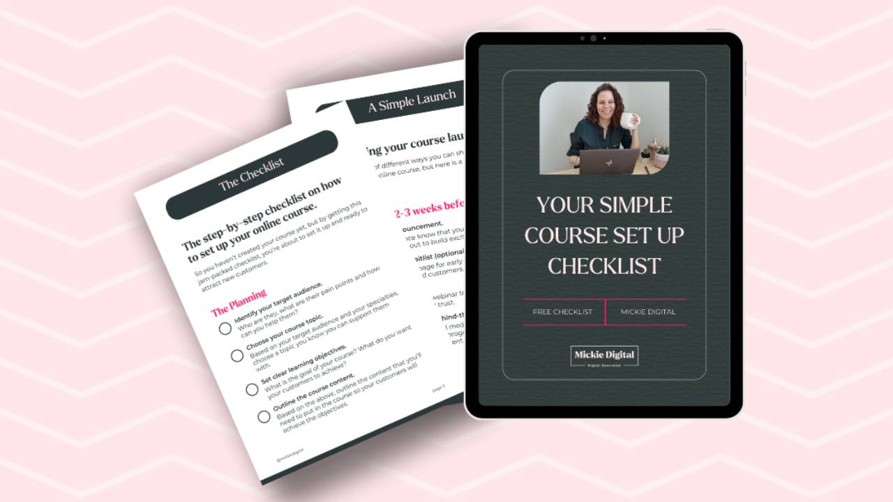 Free Course Set Up Checklist
