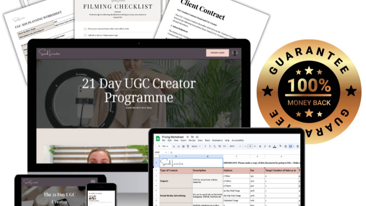 Join the 21 Day UGC Creator Programme