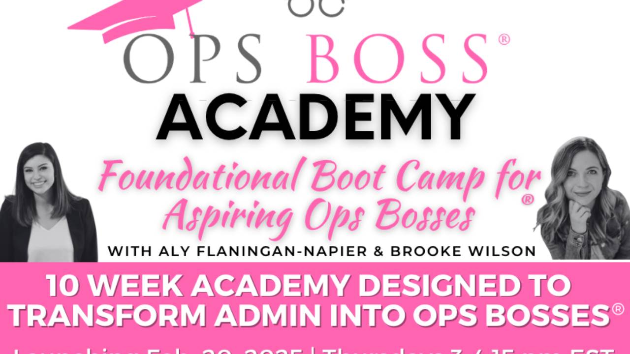Ops Boss® Academy: Foundational Boot Camp for Aspiring Ops Bosses®