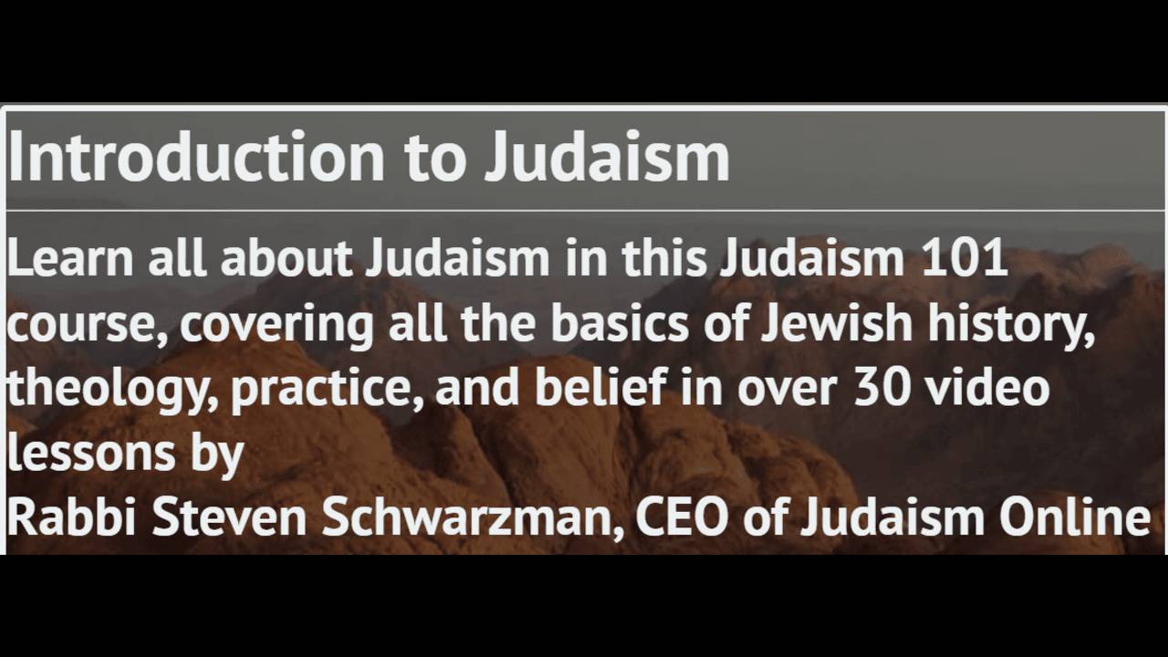Jewish Learning Online...at an affordable monthly price