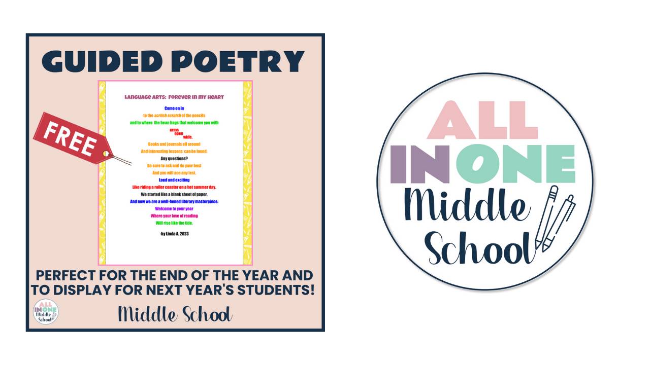 FREE Teacher Resource: End of Year Activity - Guided Poetry