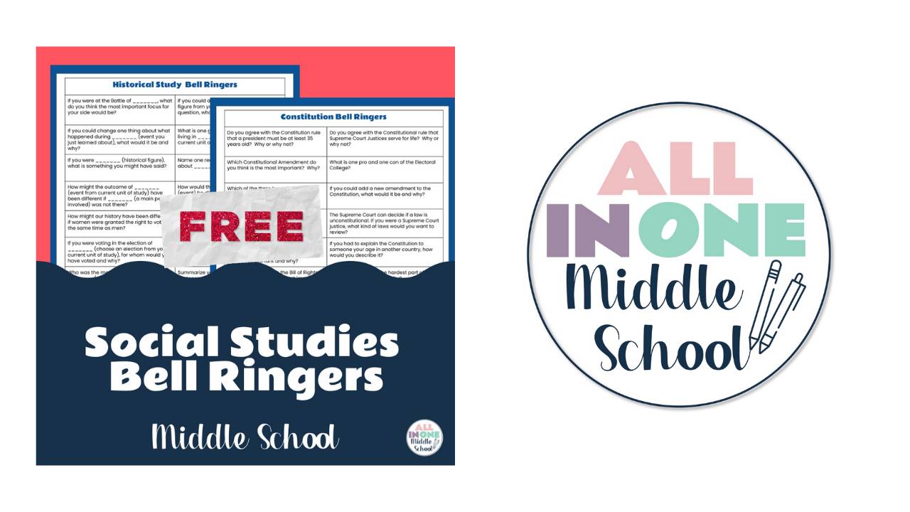 FREE Teacher Resource: Social Studies Bell Ringers Activities