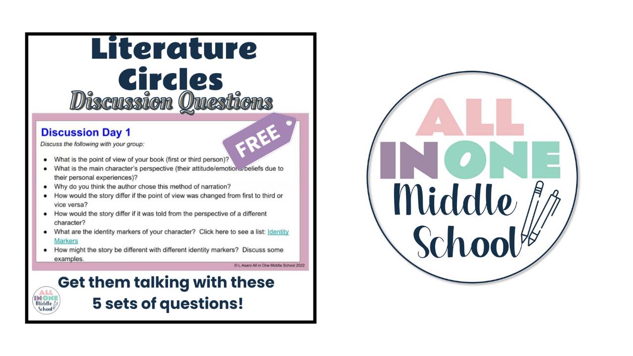 FREE Teacher Resource: Literature Circles Discussion Questions