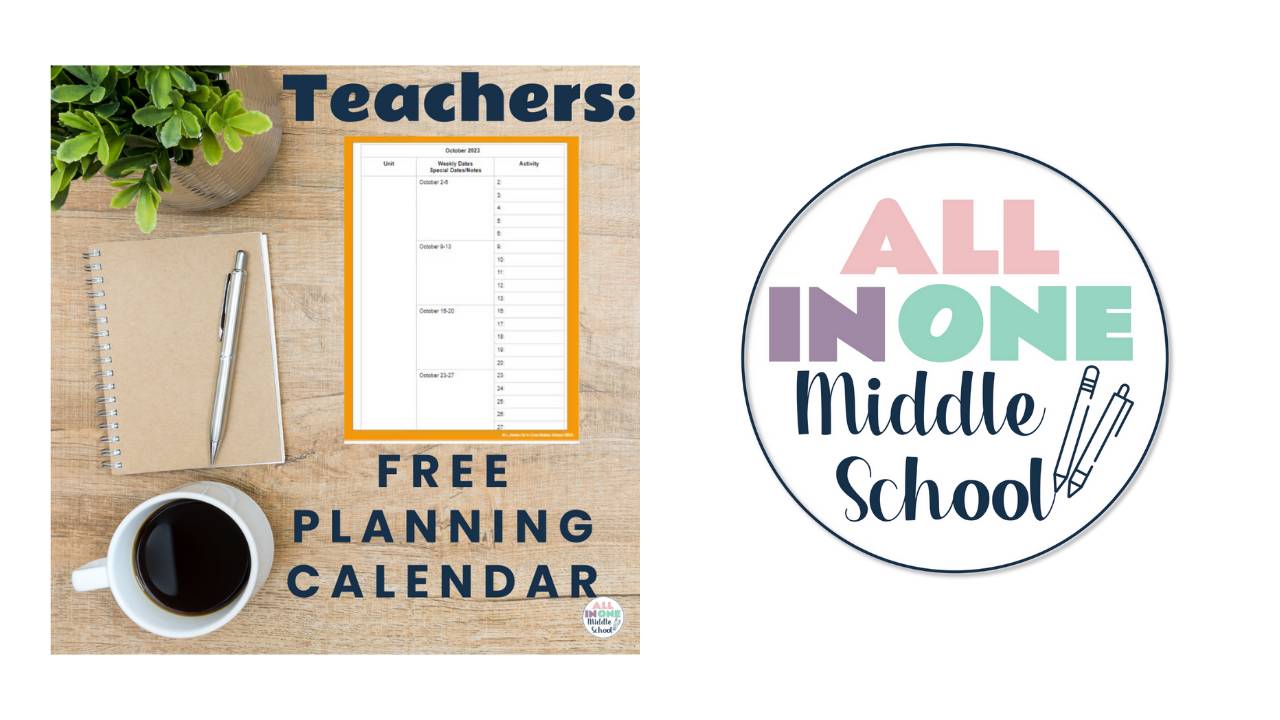 FREE Teacher Resource: Classroom Activities Planning Calendar