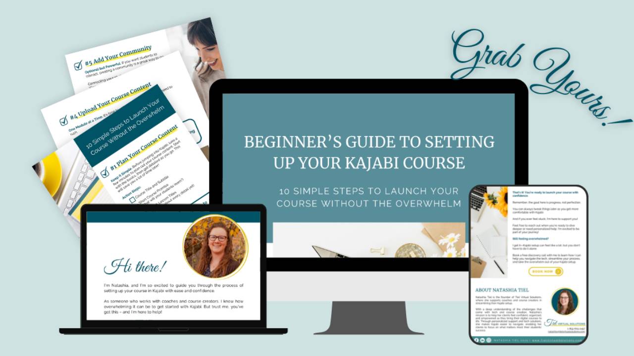 FREE: Beginner's Guide to Set Up Your Kajabi Course