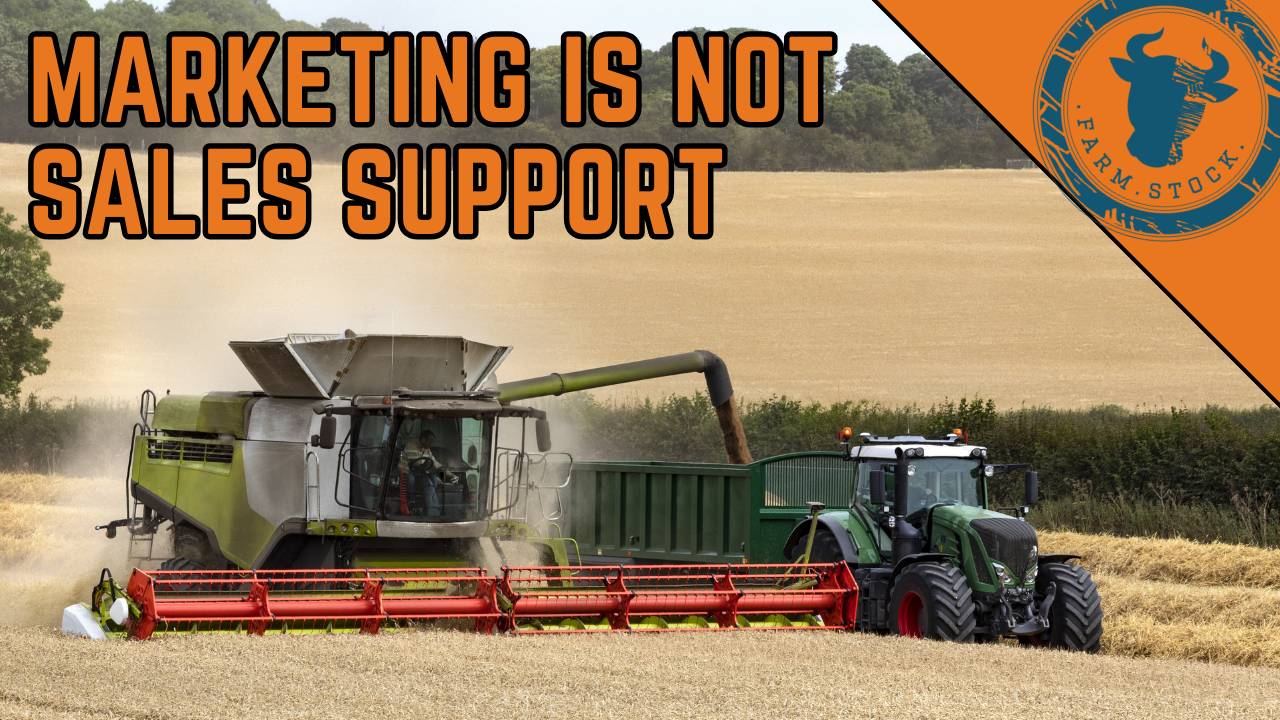 Marketing is not a sales support function