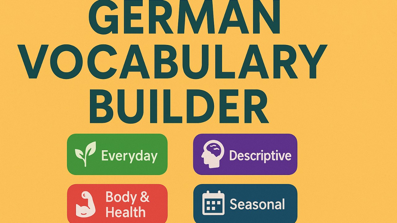 German Vocabulary Builder: Thematic Word Lists & Practice