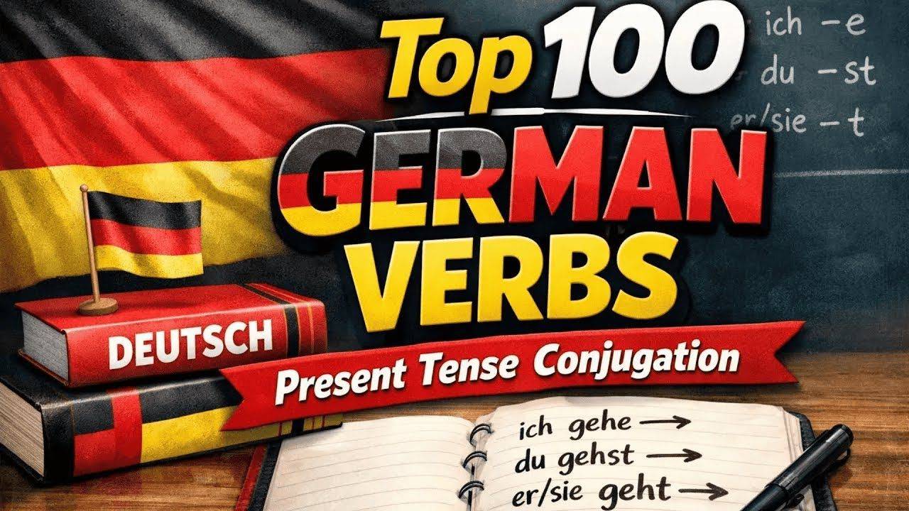 Top 100 Most Common German Verbs (Conjugated in the Present Tense)