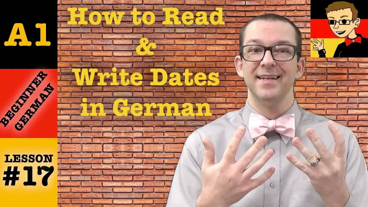 How to Read & Write Dates in German