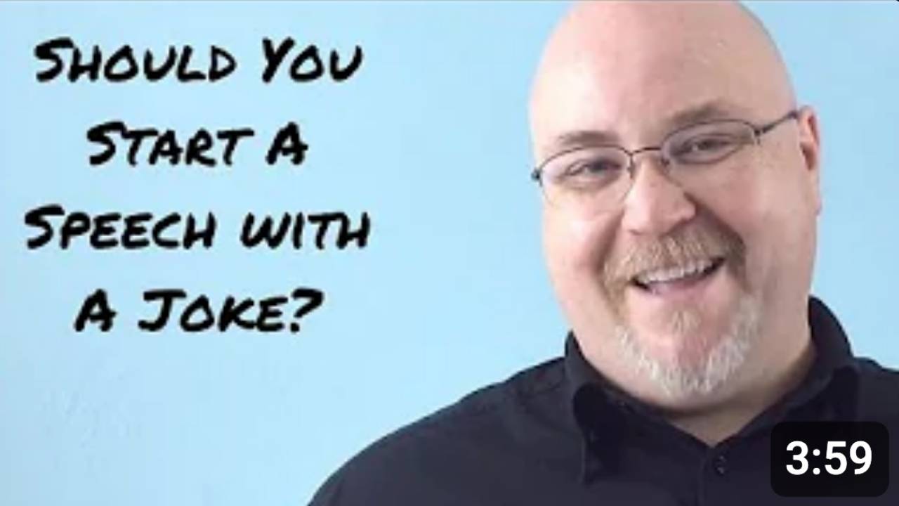 Should you start a speech with a joke?