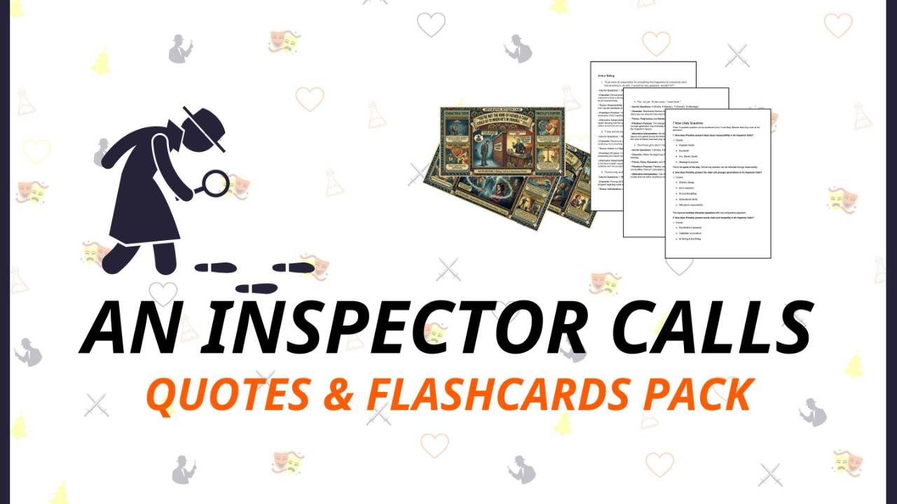 An Inspector Calls Quotes & Flashcards Pack