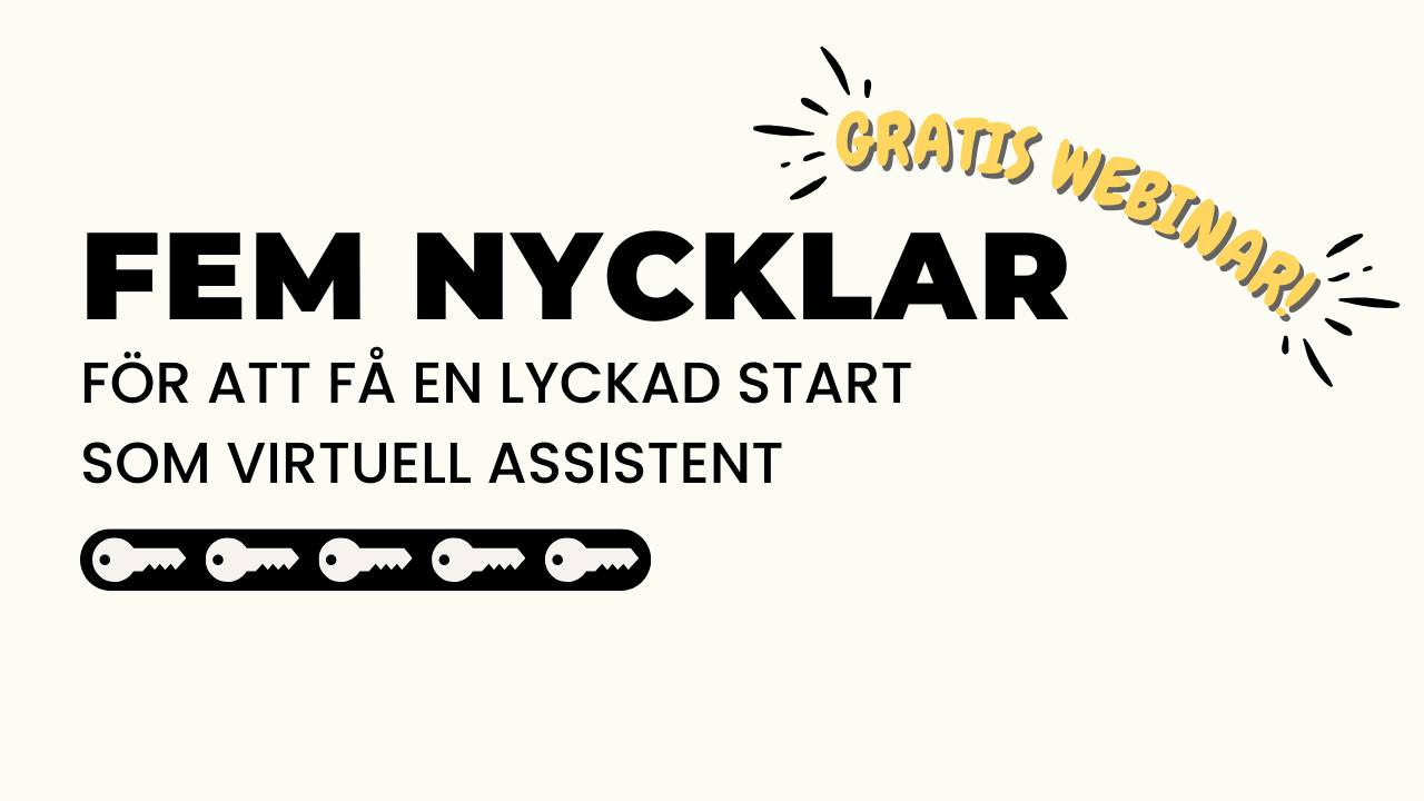 Registrering till webinar: Fem nycklar