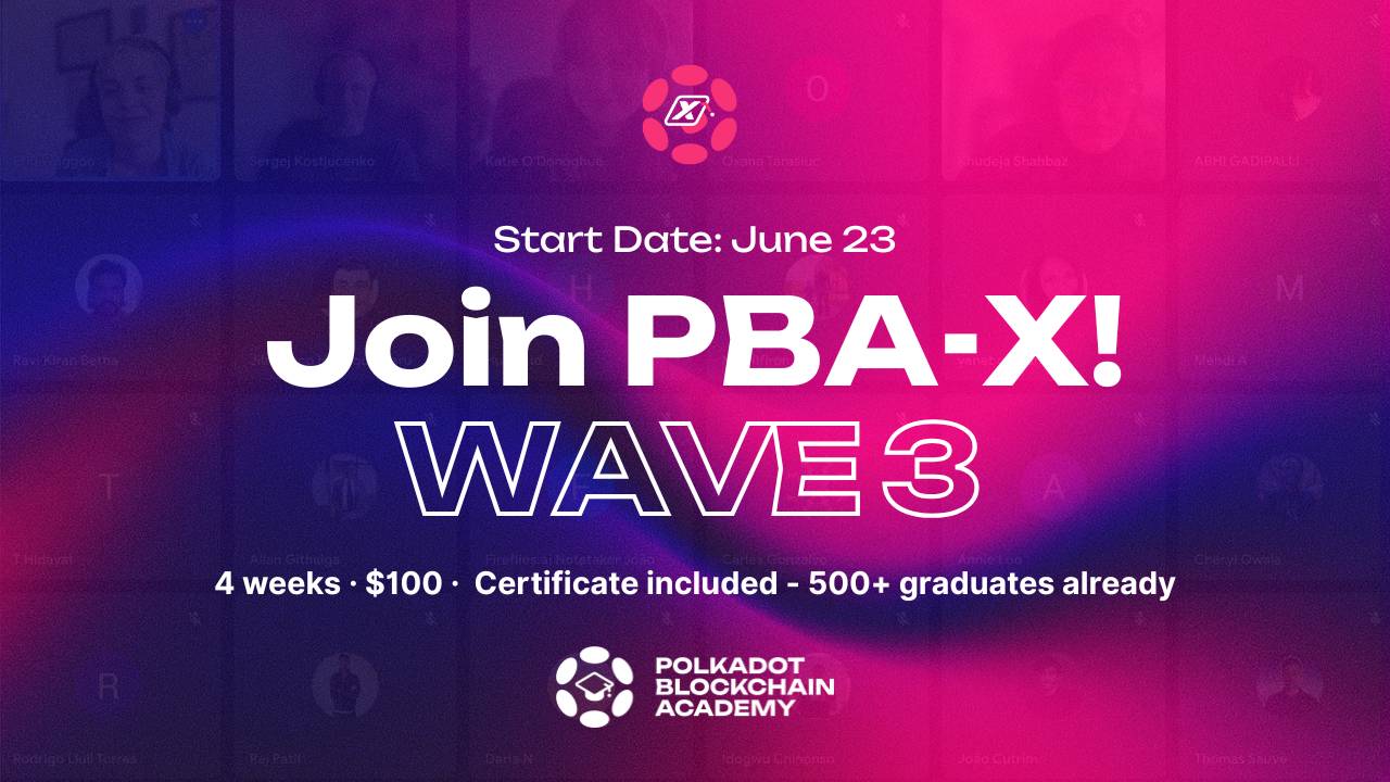 PBA-X – Learn Blockchain Online in 4 Weeks with Polkadot Engineers