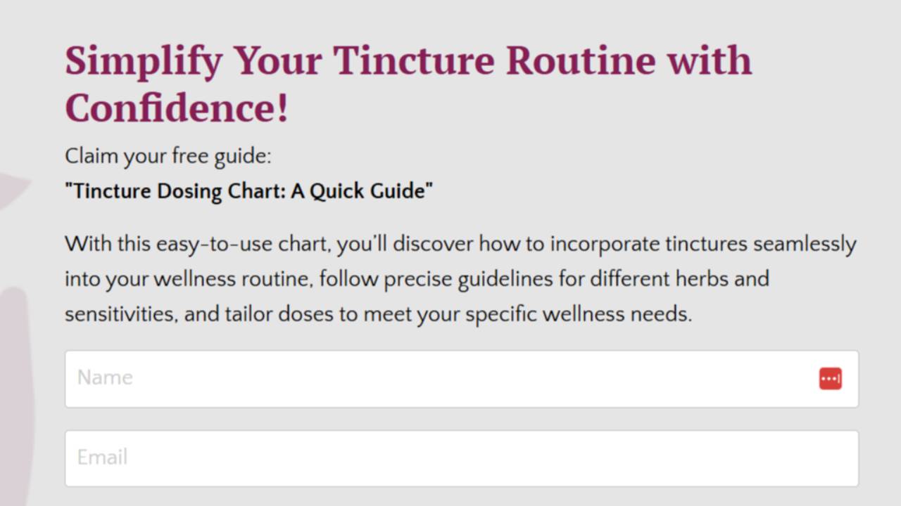 Tincture Dosing Made Easy | Free Quick Guide
