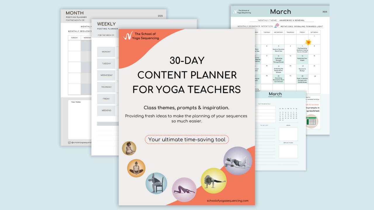 30-Day Content Planner for Yoga Teachers | Creative Themes & Ideas