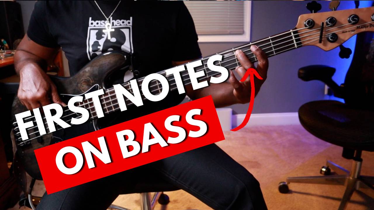 Beginner Bass Lesson – How to Play Your First Notes on Bass Guitar