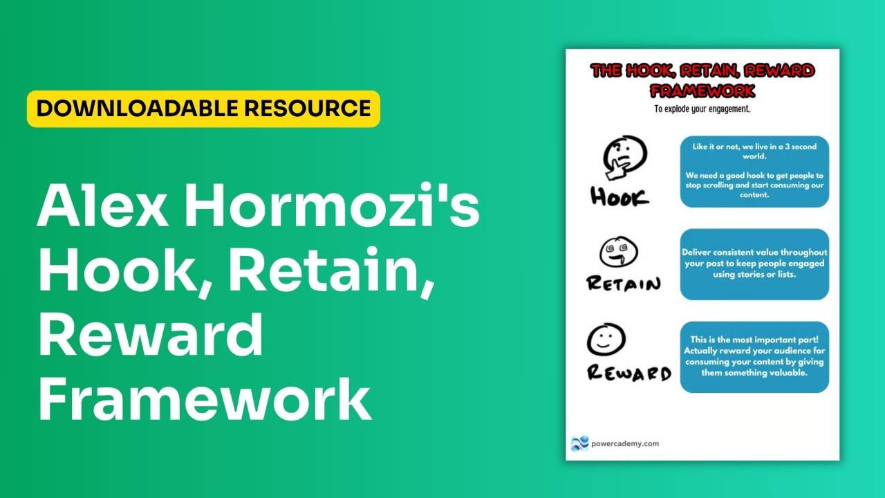 Alex Hormozi's Hook, Retain, Reward Framework