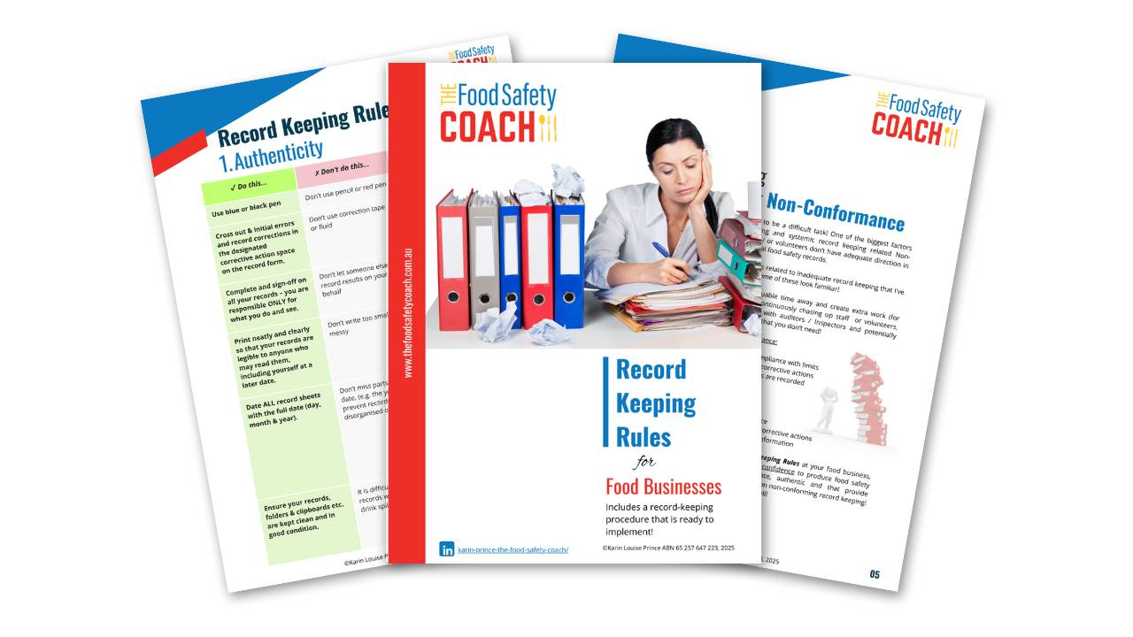 Food Safety Record Keeping Rules | Free Download