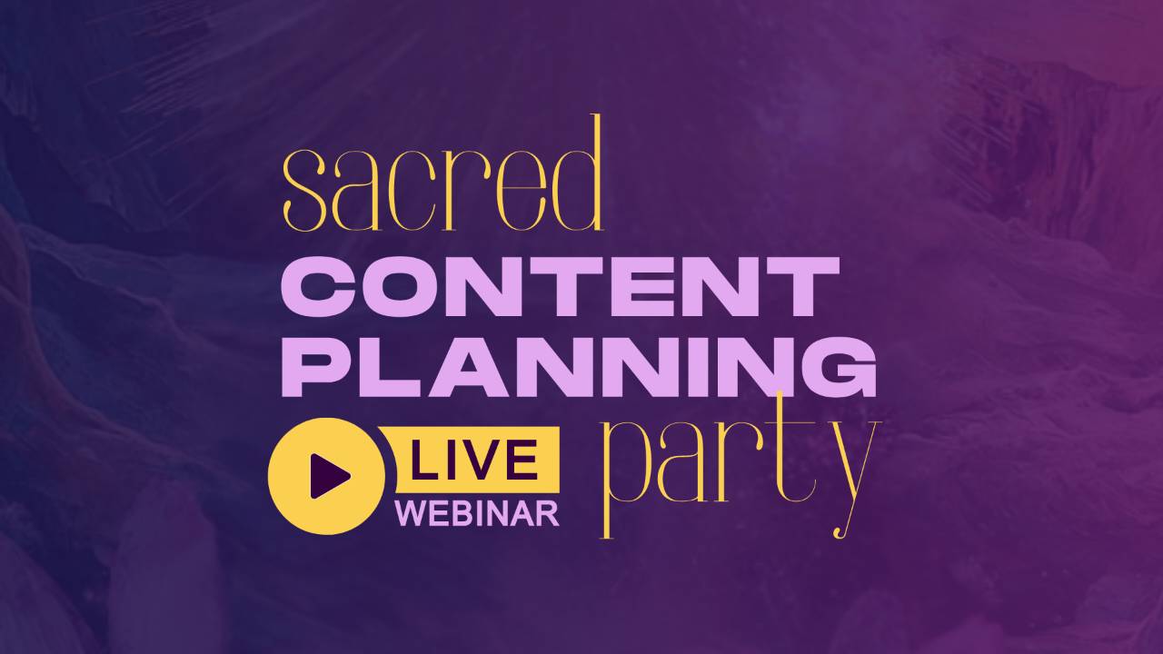 Sacred Content Planning Party
