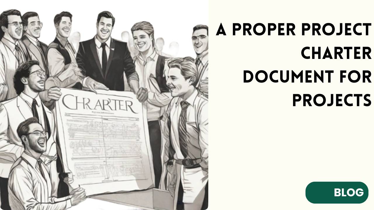 Project charter document for industrial projects