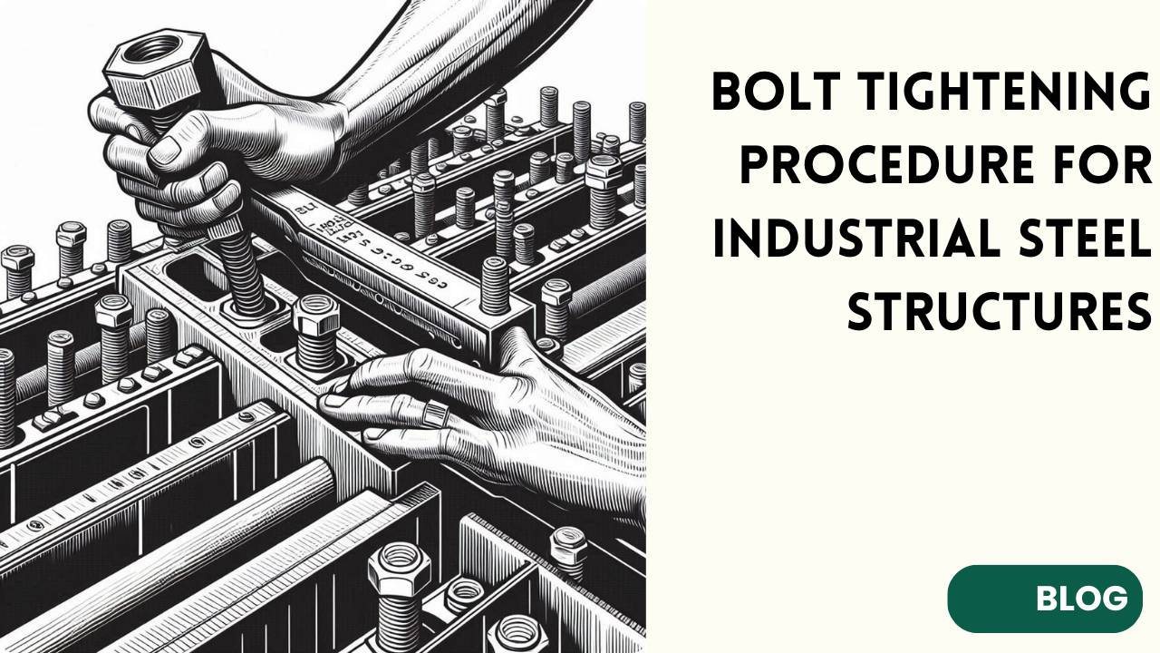 Bolt tightening procedure for industrial steel structures