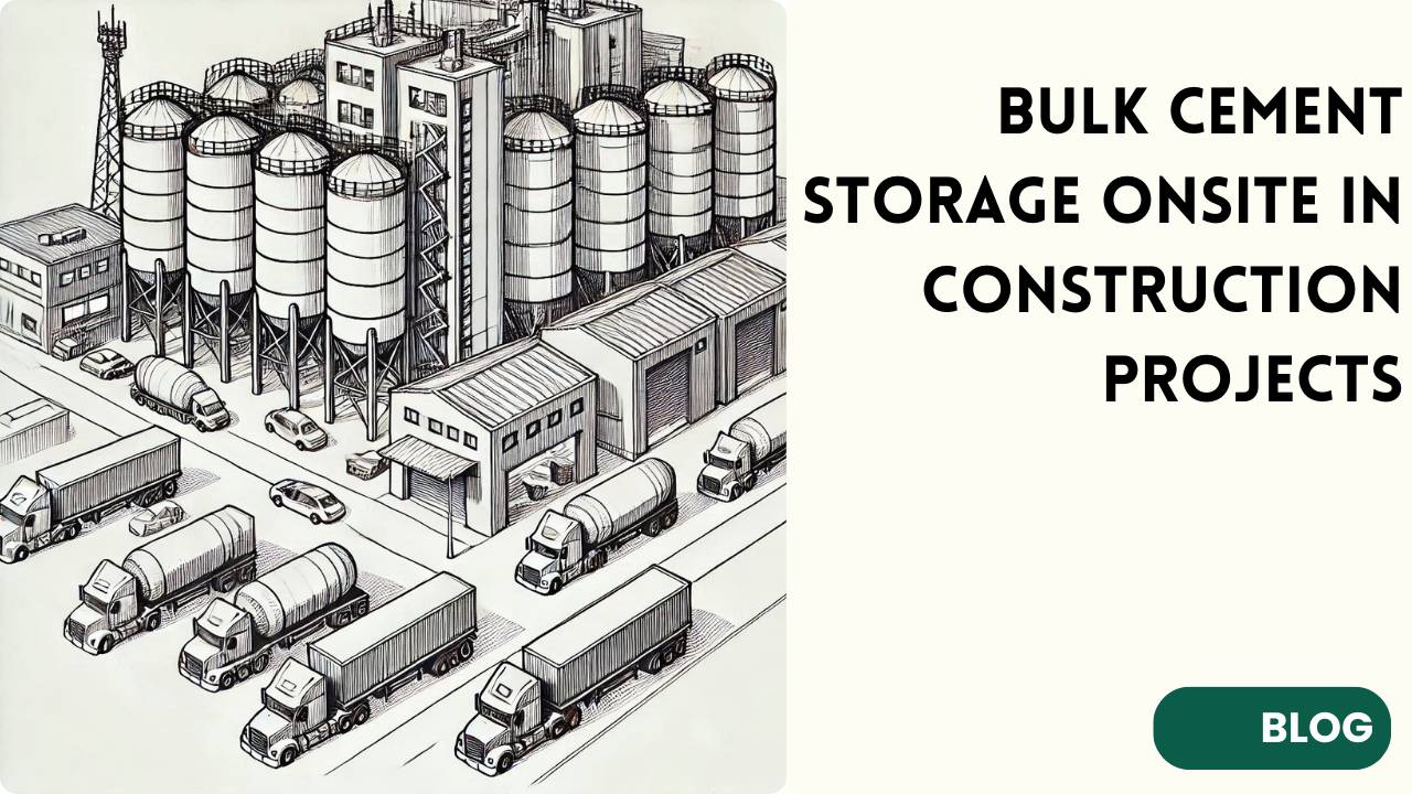 Bulk cement storage onsite in construction projects